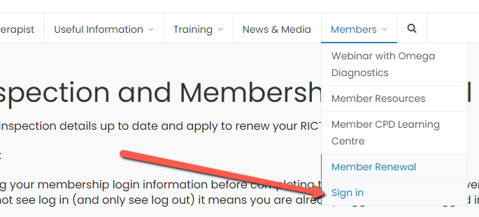 Renewal and Premises Self Inspection - RICTAT