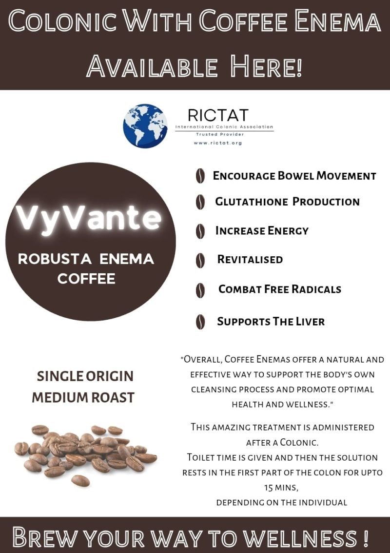 A3 poster - Vyvante Coffee enemas available here (Copy) - RICTAT